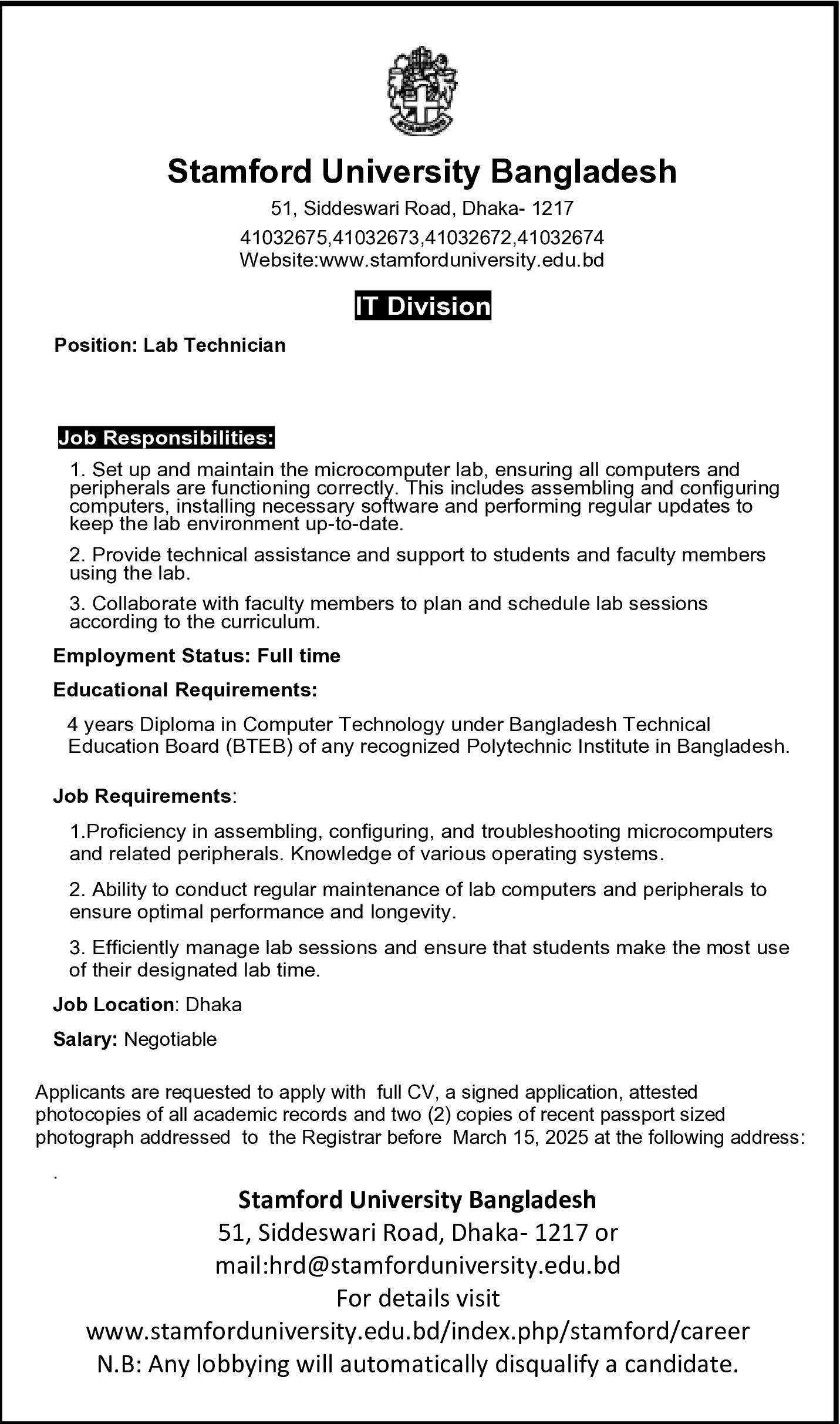 Stamford University Bangladesh